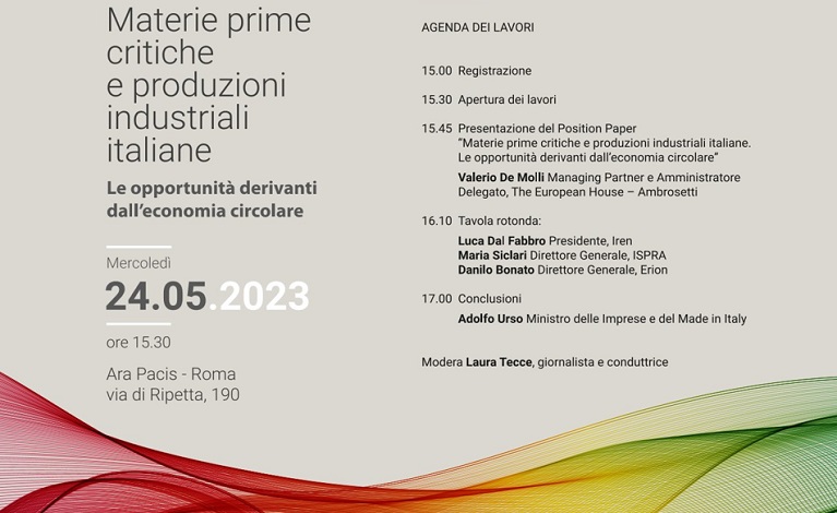 Materie prime critiche e produzioni industriali italiane — Italiano